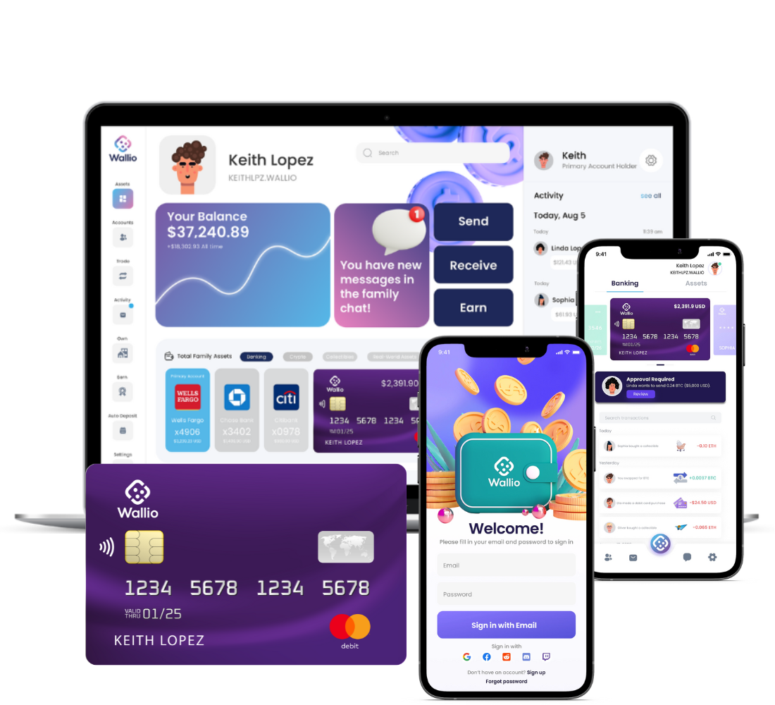 Wallio | Family Shared Digital Wallet